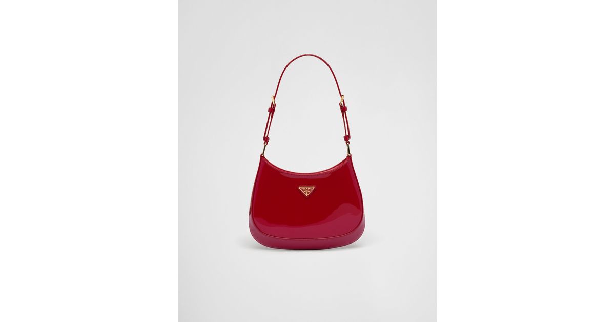 Prada Cleo Patent Leather Bag in Red | Lyst
