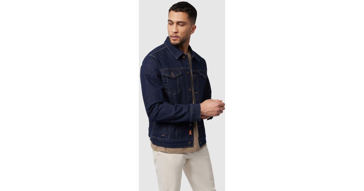 Psycho Bunny Pathe Denim Jacket in Blue for Men | Lyst