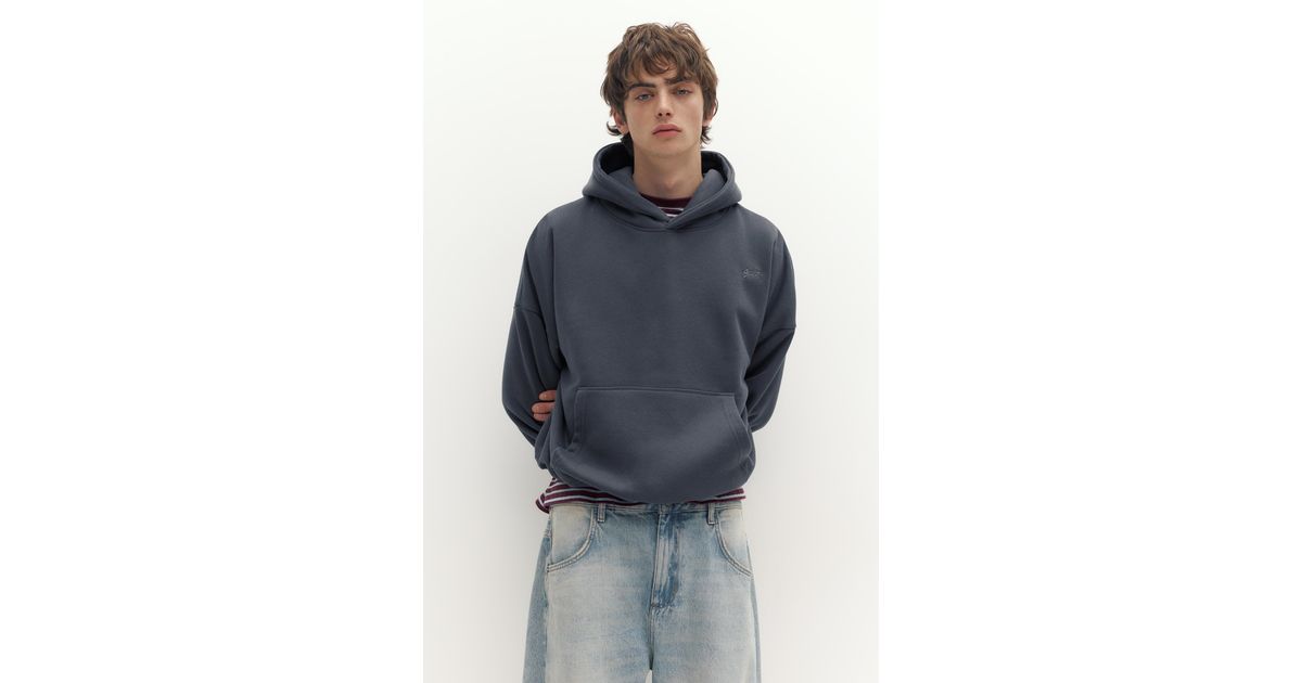 Pull&Bear Stwd Embroidered Hoodie in Black for Men | Lyst UK