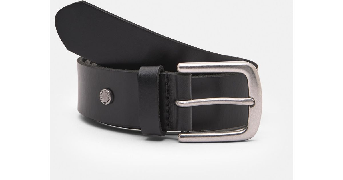 Pull&Bear Leather Belt in Black for Men | Lyst UK