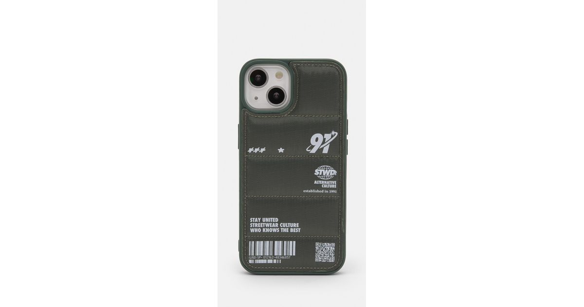 Pull&Bear Quilted Stwd Iphone Case in Black for Men | Lyst UK