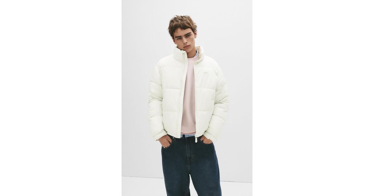 Pull&Bear Stwd Puffer Jacket in White for Men | Lyst UK