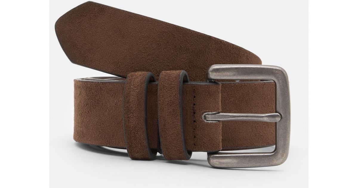 Pull&Bear Faux Suede Belt in Brown for Men | Lyst UK