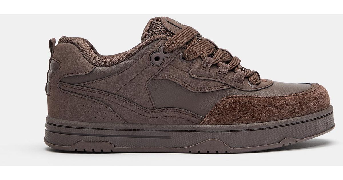 Pull&Bear Multi-Panel Skate Trainers in Brown for Men | Lyst UK