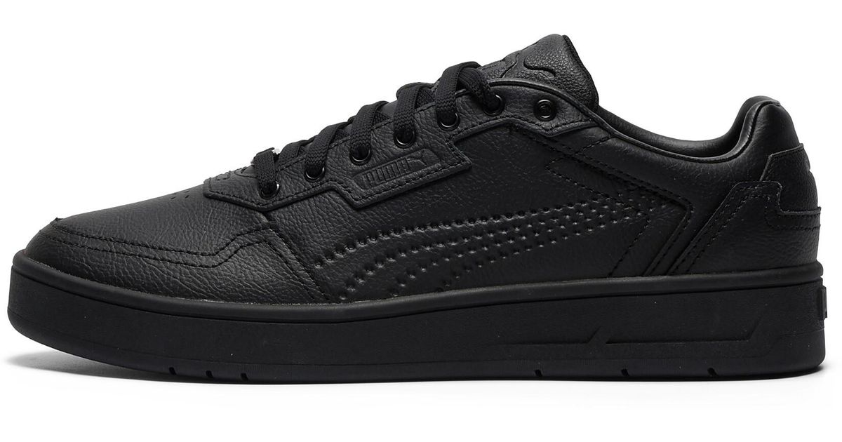 PUMA Court Classic Lux Shoes in Black for Men | Lyst