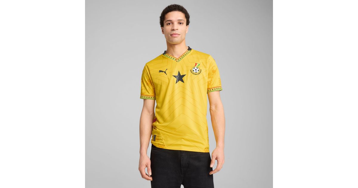 PUMA Ghana 2025 Away Jersey Pelé in Yellow for Men | Lyst UK