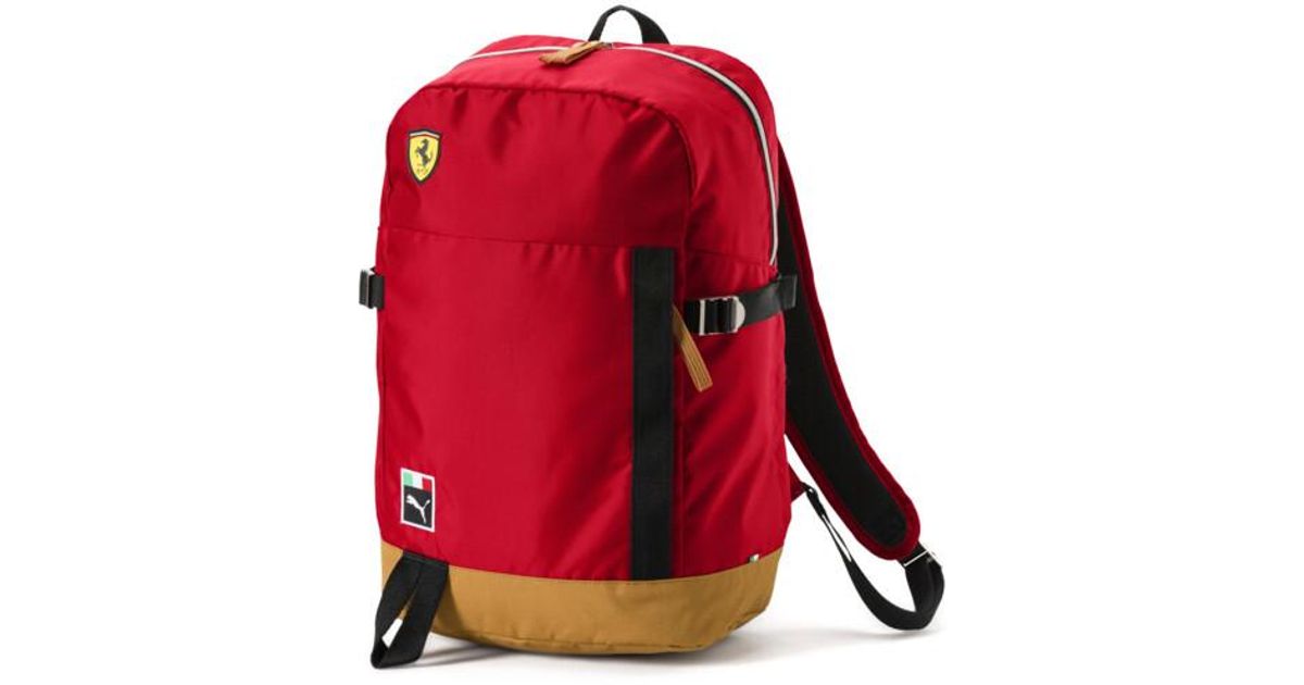 PUMA Scuderia Ferrari Fan Backpack in Red for Men | Lyst