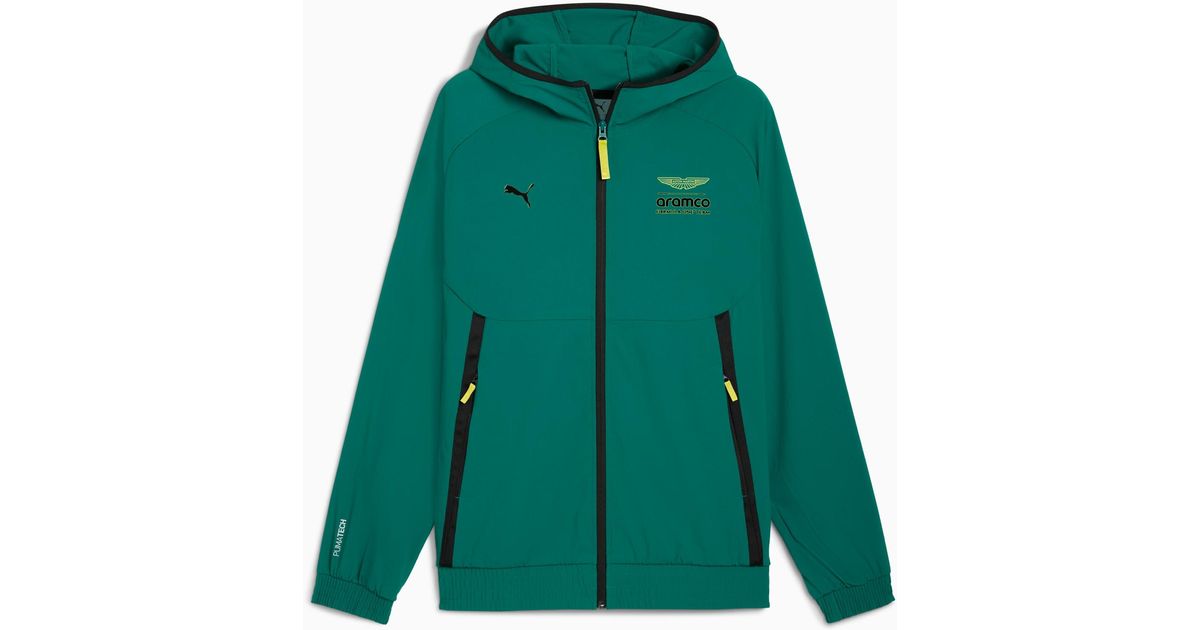 PUMA X Aston Martin Aramco F1 Team Tech Jacket in Green for Men | Lyst UK