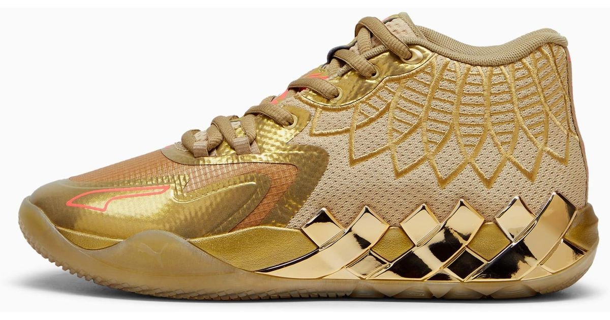 Gold shoes puma store