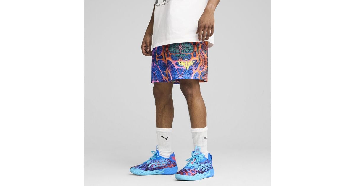 PUMA X Lamelo Ball Alien Skin Basketball Shorts in Blue for Men | Lyst