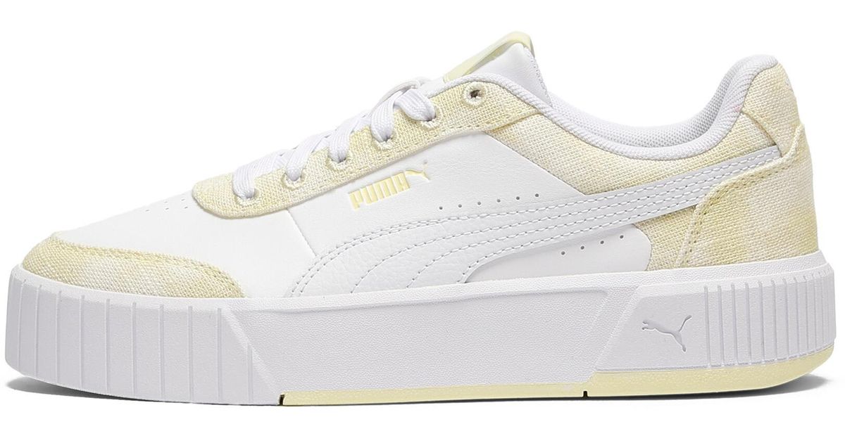 PUMA Carina Mia Acid Wash Sneakers in White | Lyst