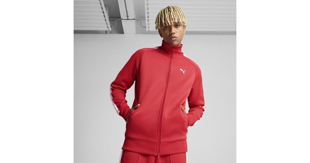 PUMA T7 Track Jacket in Red for Men | Lyst