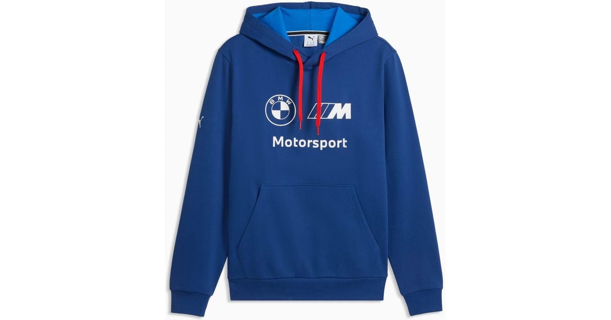 PUMA Bmw M Motorsport Essentials Hoodie Pro/M Color in Blue for Men ...