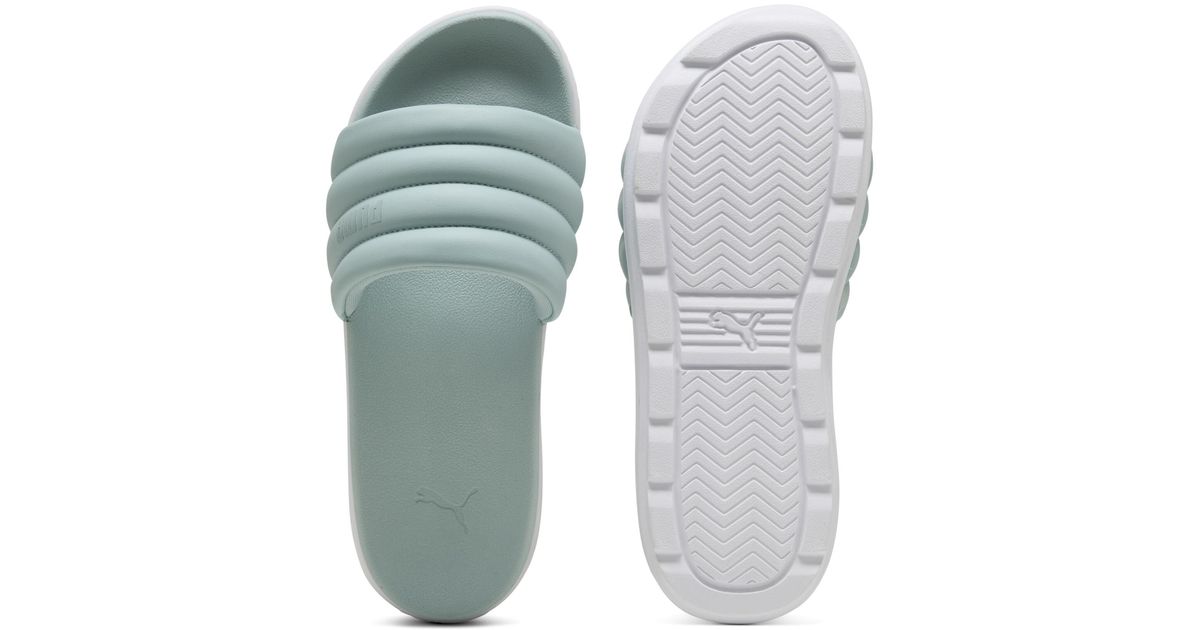 PUMA Karmen Puffy Slides in Blue | Lyst