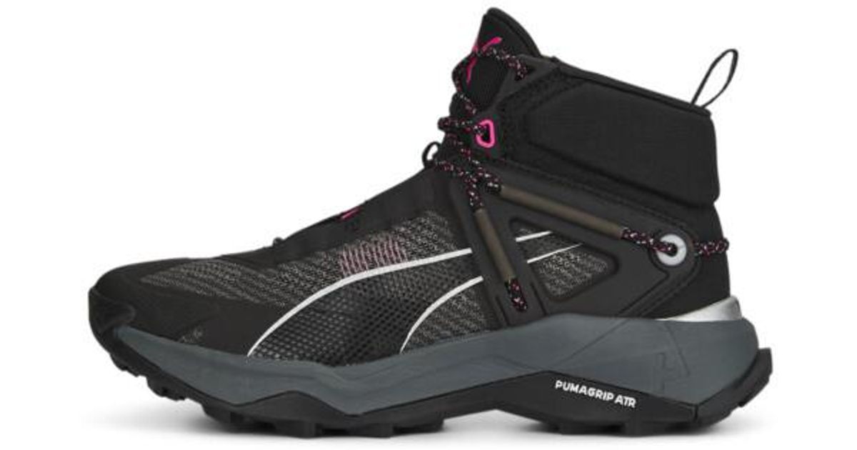 PUMA Explore Nitroâ ¢ Mid Hiking Shoes in Black | Lyst