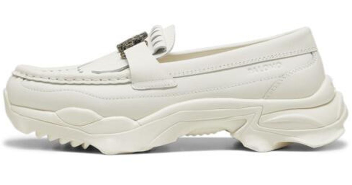 PUMA X Palomo Nitefox Leather Loafer Shoes in White | Lyst