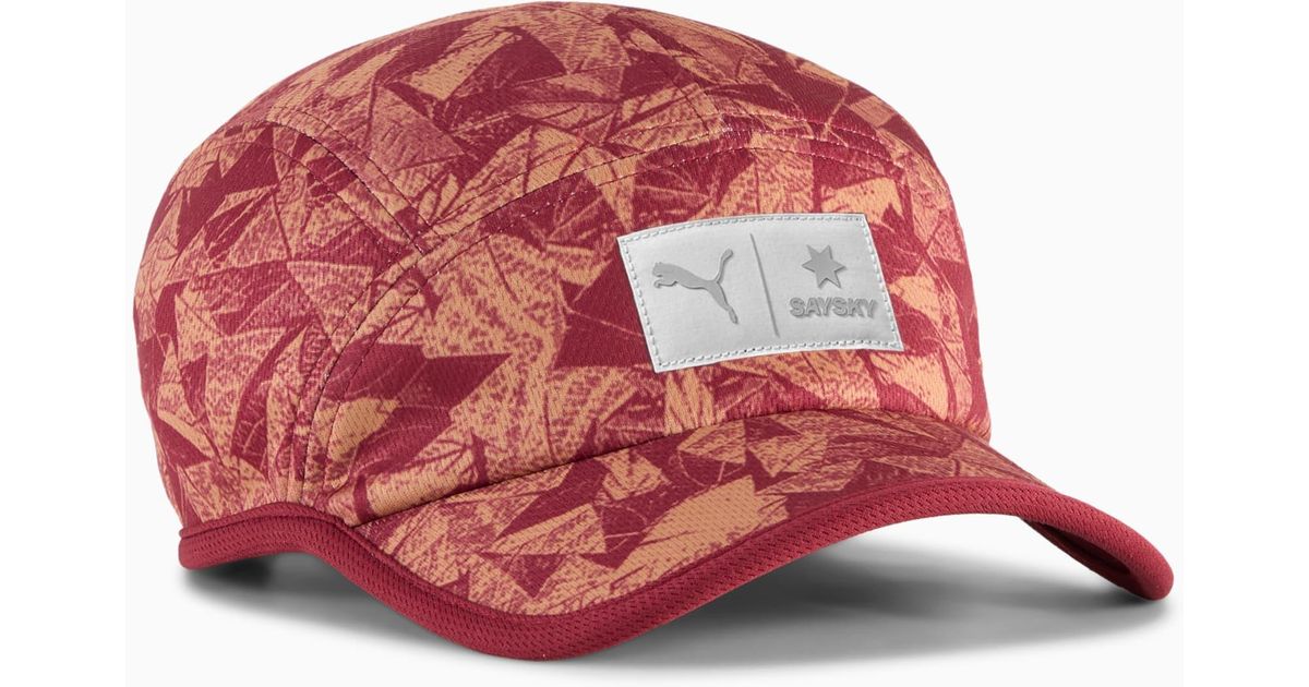PUMA X Saysky 5 Panel Cap, Regal/Honey Butter in Red | Lyst UK
