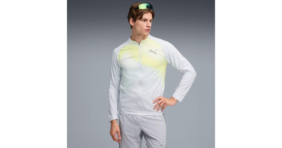 PUMA Lightspeed Ultraweave Lightweight Running Jacket in Grey for Men ...