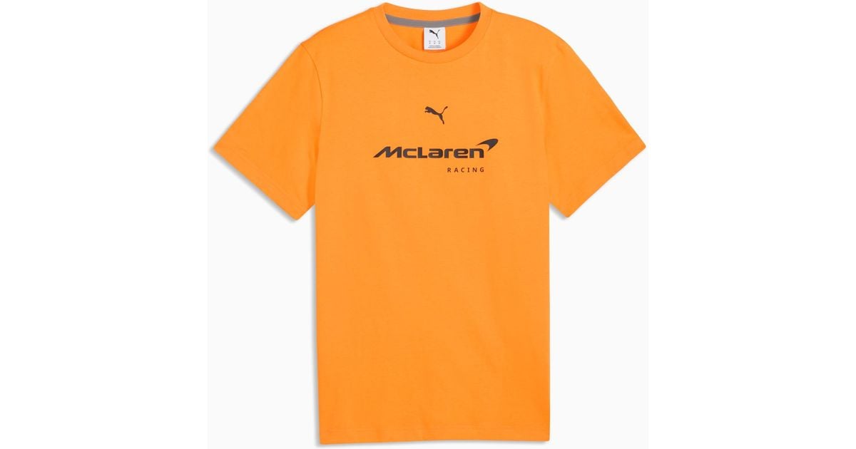 PUMA Mclaren Racing Big Logo T-Shirt in Orange for Men | Lyst UK