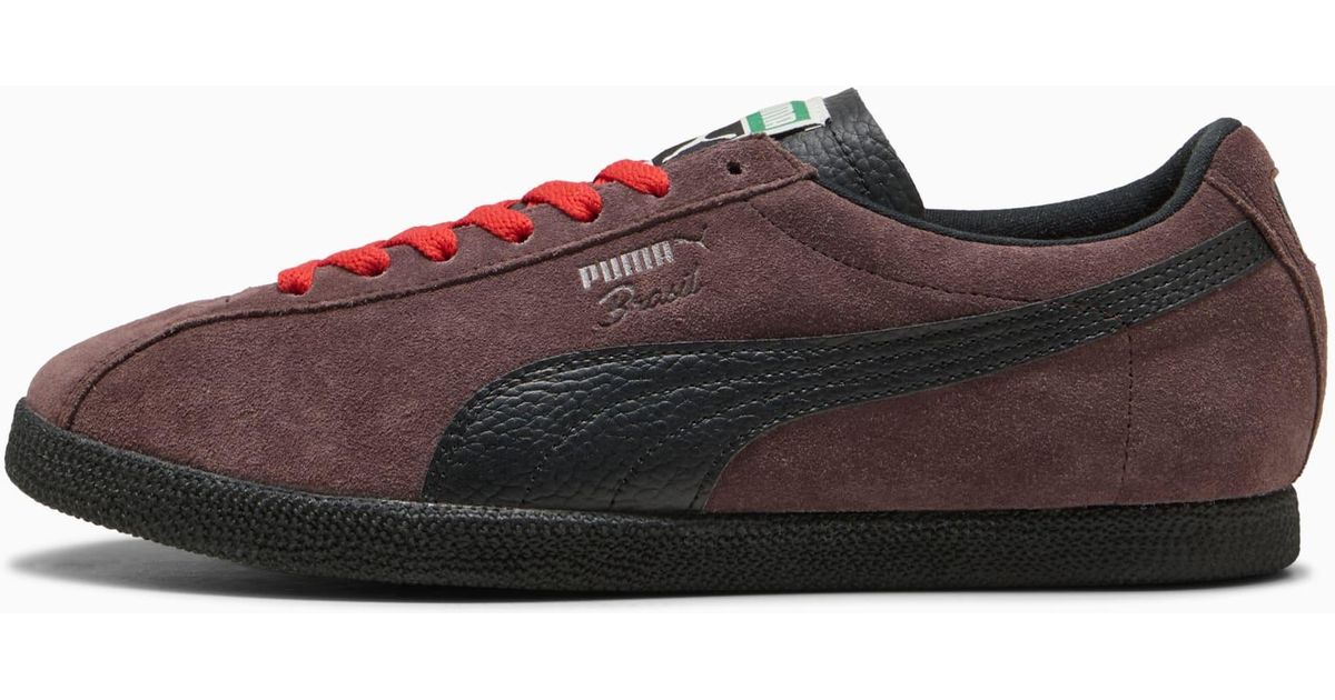 PUMA Brasil Leather Sneakers Chocolate in Brown | Lyst UK