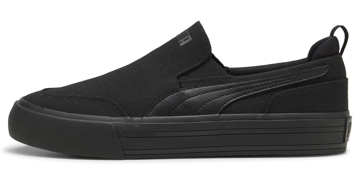PUMA Court Classic Vulcanized Slip-On Shoes in Black for Men | Lyst