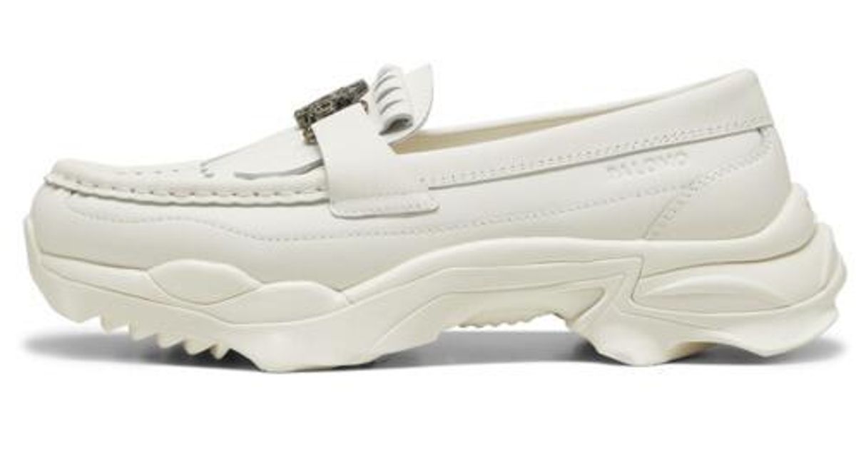 PUMA X Palomo Nitefox Leather Loafer Shoes in White | Lyst