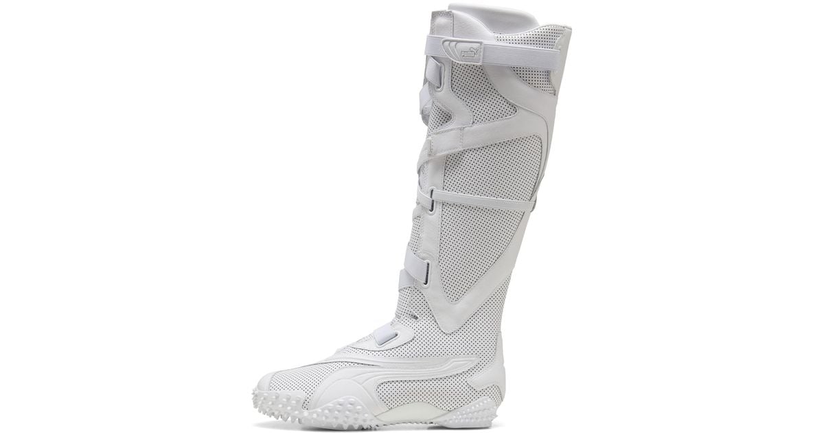 PUMA Mostro Leather High Boots in Gray | Lyst