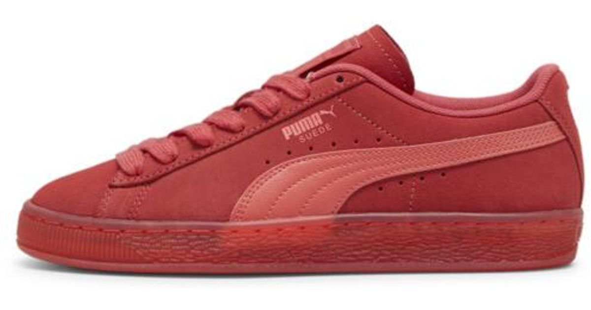 PUMA Suede Classic Translucent Sneakers in Red | Lyst
