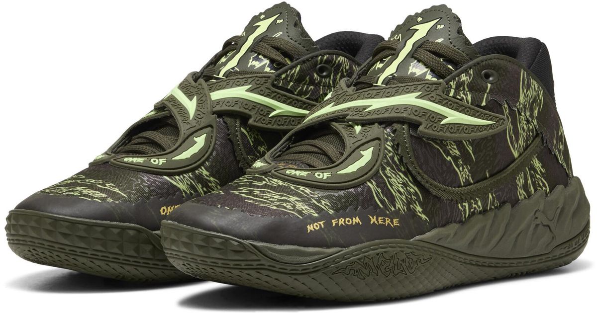 PUMA Mb.05 Camo Basketball Shoes in Green | Lyst UK