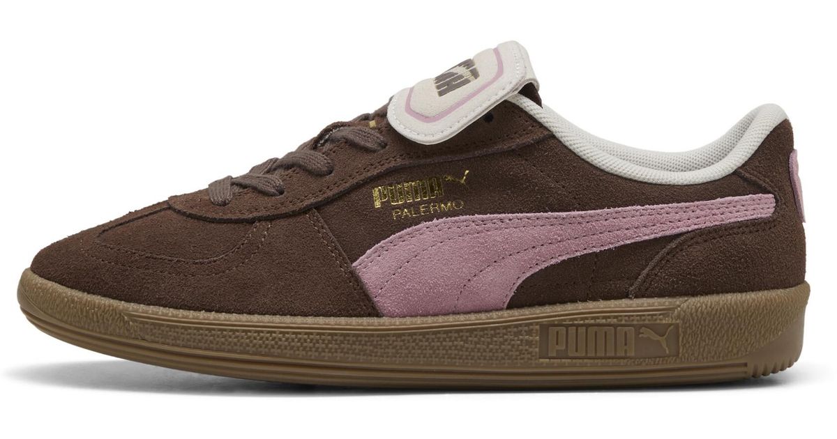 PUMA Palermo Premium Suede Sneakers in Brown | Lyst