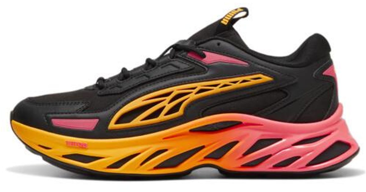 PUMA Exotek Nitro Fire Glow Sneakers in Black | Lyst