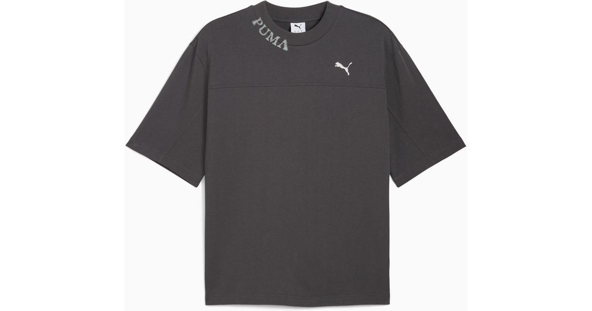 PUMA Washed Out Boxy Tee Shirt Dusky in Grey | Lyst UK