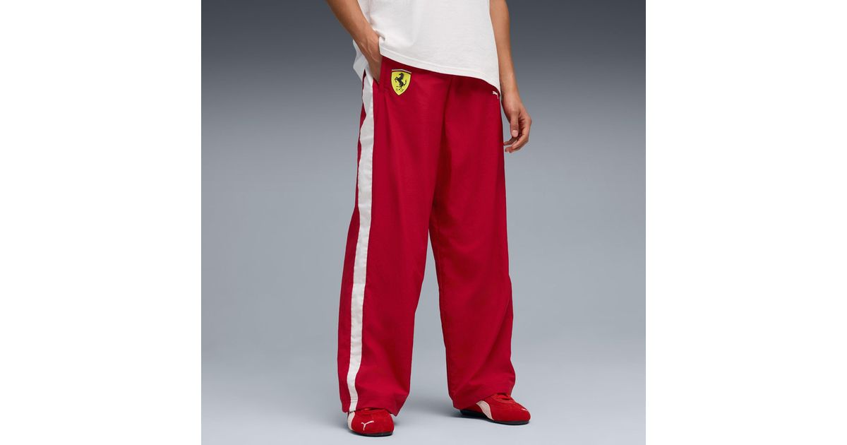 PUMA Scuderia Ferrari 2025 Drivers T7 Oversized Pants Shoes in Red for ...