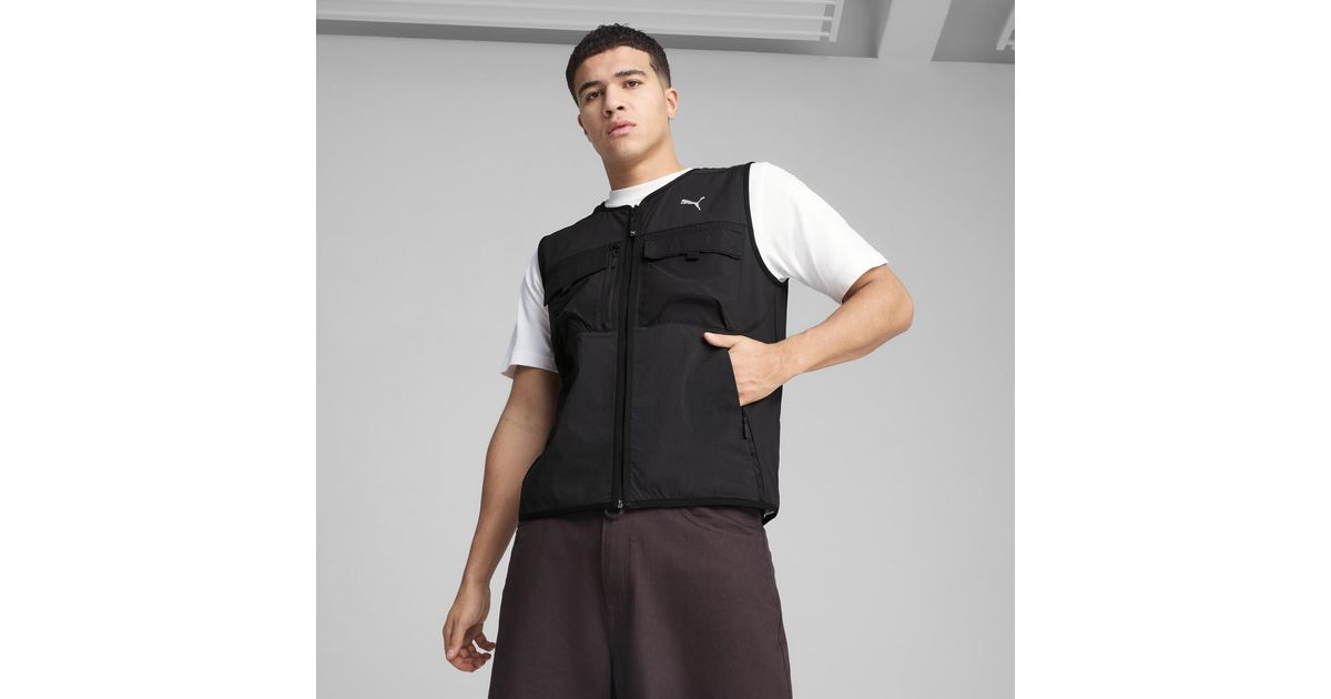 PUMA Tech Cargo Vest in Black for Men | Lyst