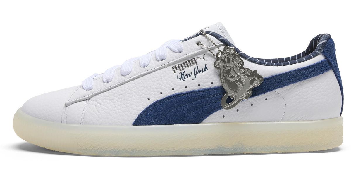 PUMA Clyde Graffiti Flagship Shoes in Blue | Lyst