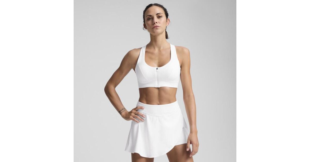 PUMA X Pamela Reif 'Zip Sports Bra in White | Lyst