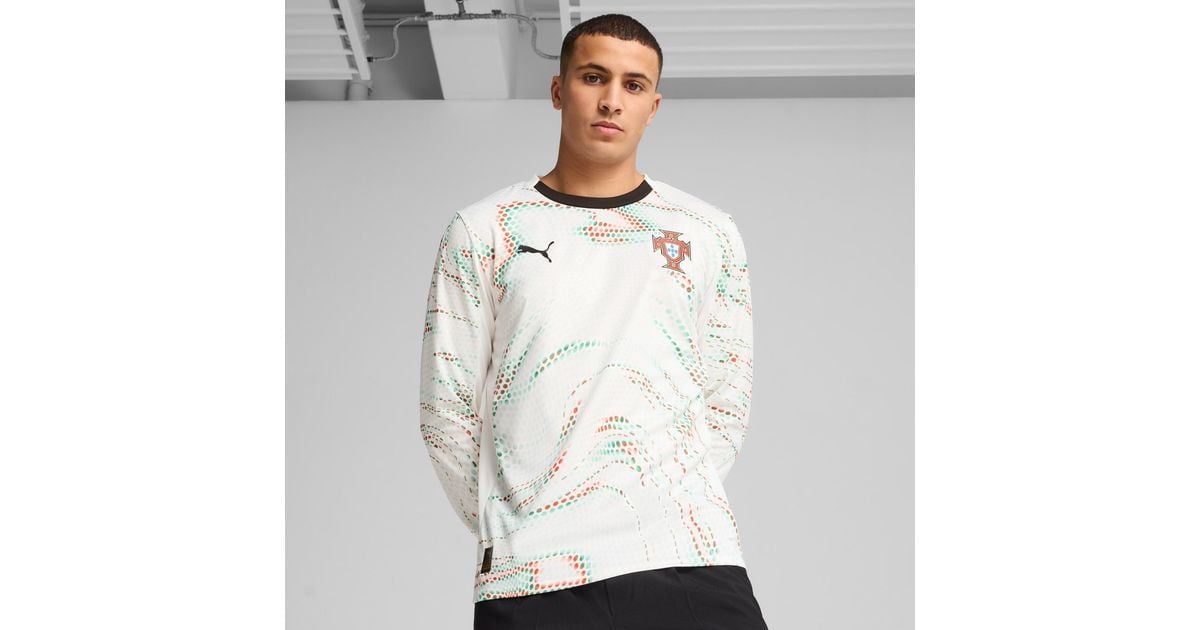 PUMA Portugal 2025 Long Sleeves Away Jersey in White for Men | Lyst UK