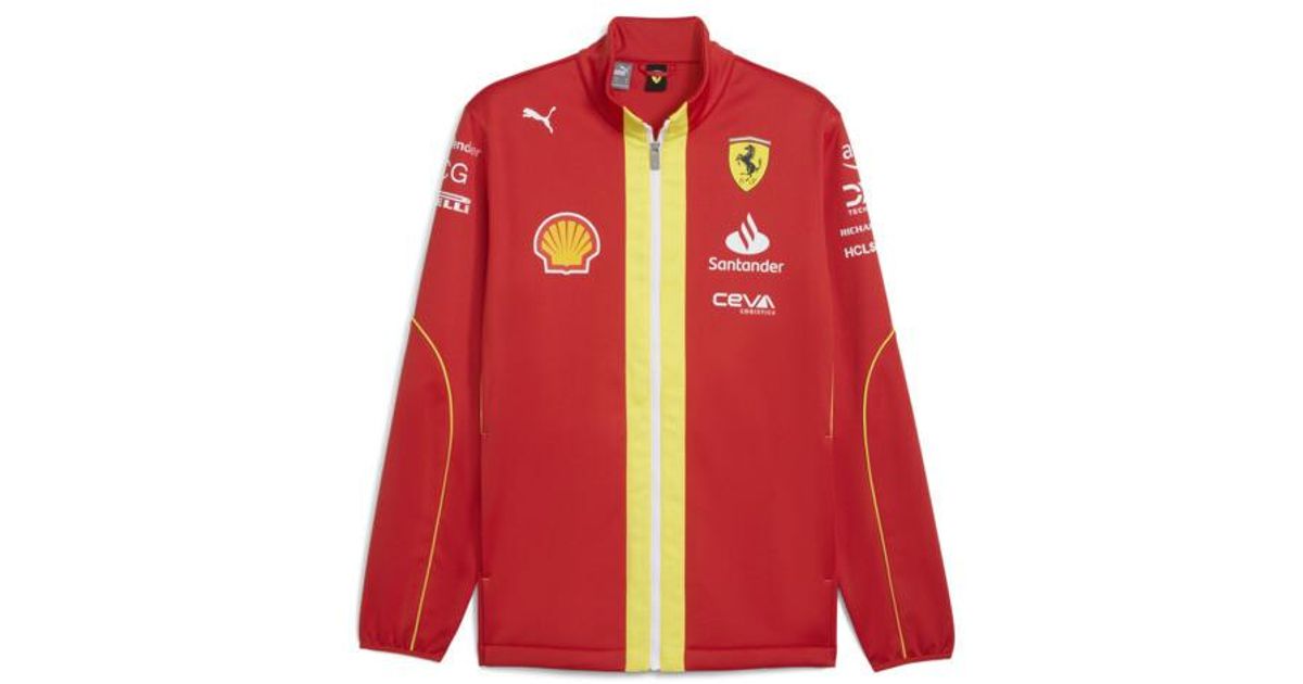 PUMA Scuderia Ferrari Team 'Softshell Jacket in Red for Men | Lyst