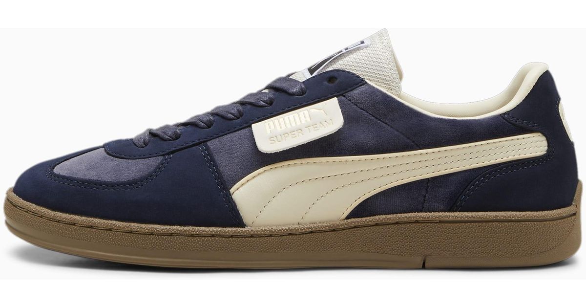 PUMA Super Team Velvet Sneakers in Blue | Lyst UK
