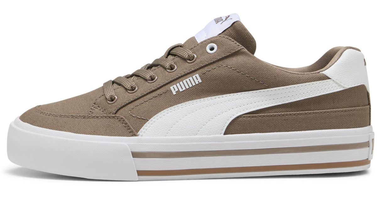 PUMA Court Classic Vulcanized Formstrip Sneakers in Brown for Men | Lyst