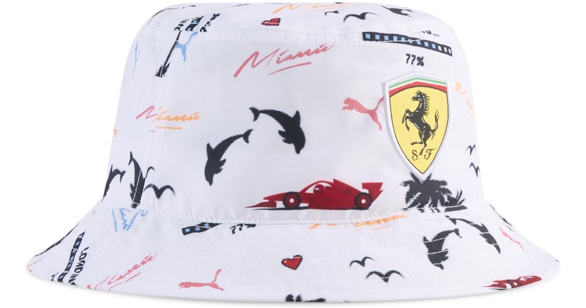 PUMA Scuderia Ferrari Bucket Hat in Blue | Lyst