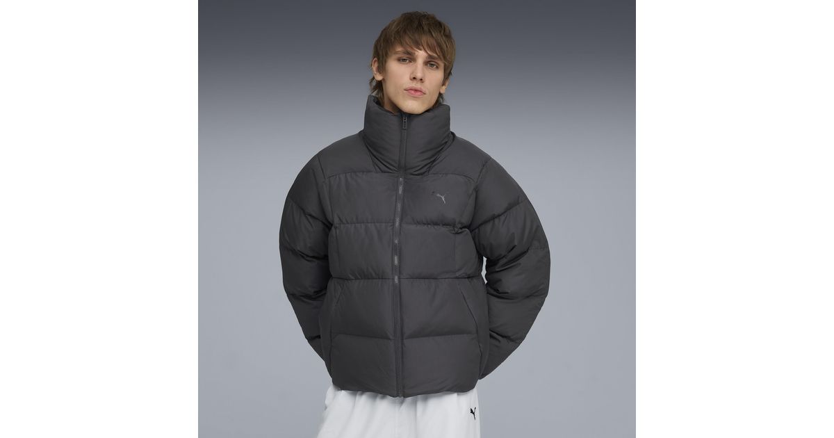 PUMA Wardrobe Essentials Puffer Jacket Dusky in Gray for Men | Lyst