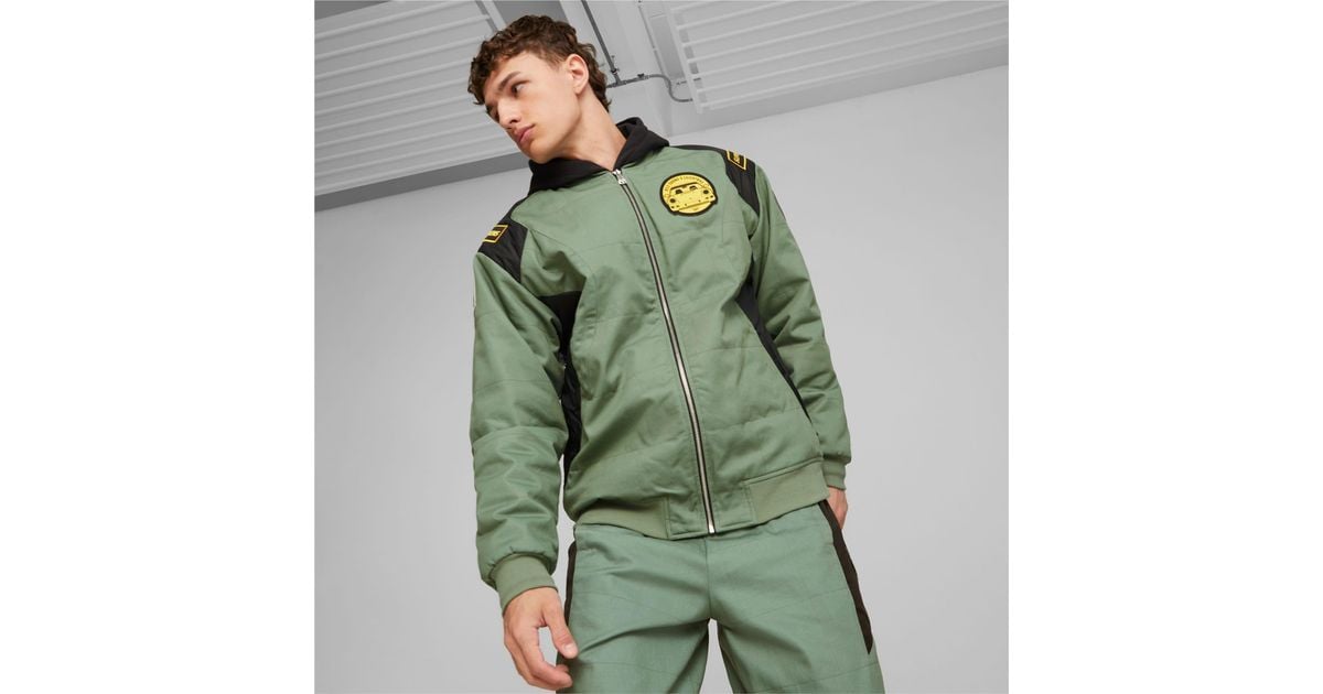 PUMA Porsche Legacy Garage Crew Jacket in Green for Men | Lyst UK
