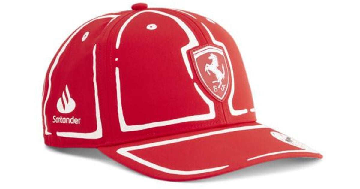 PUMA Scuderia Ferrari X Joshua Vides Charles Leclerc Cap in Red | Lyst