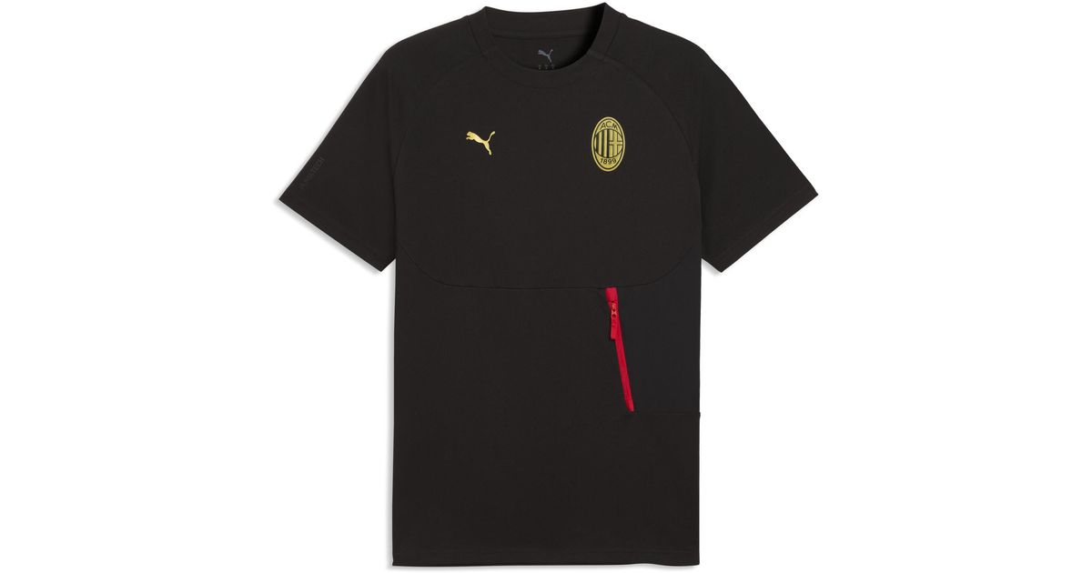 PUMA Ac Milan Tech Pocket T-Shirt in Black for Men | Lyst UK
