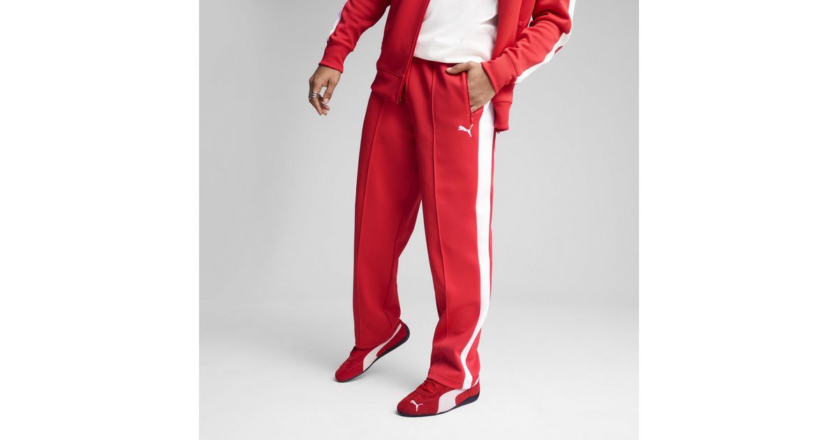 PUMA T7 Relaxed Track Pants in Red for Men | Lyst