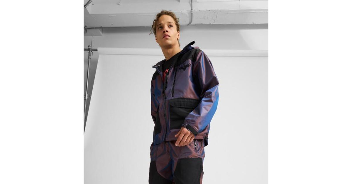 PUMA X Lamelo Ball Iridescent Woven Basketball Jacket in Blue for Men ...