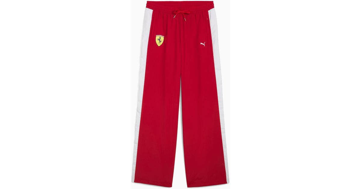 PUMA Scuderia Ferrari 2025 Drivers T7 Oversized Pants Shoes in Red for ...