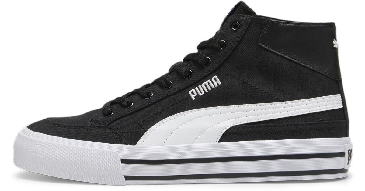 PUMA S Court Classic Vulc Mid Sneaker in Black for Men | Lyst