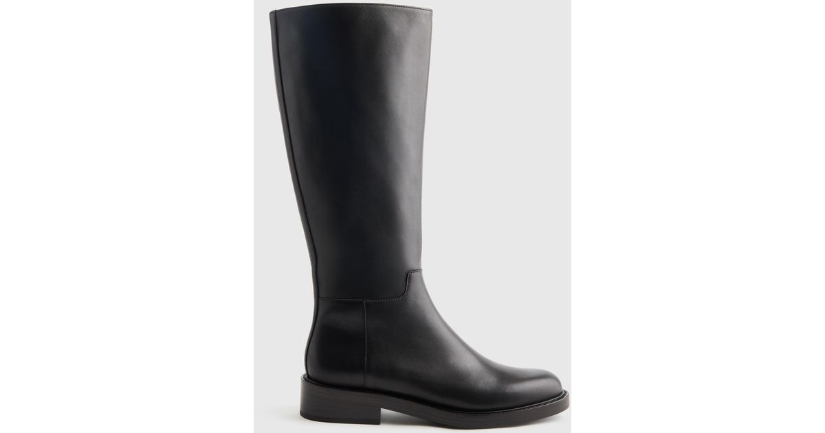 Quince Italian Leather Riding Boots in Black | Lyst